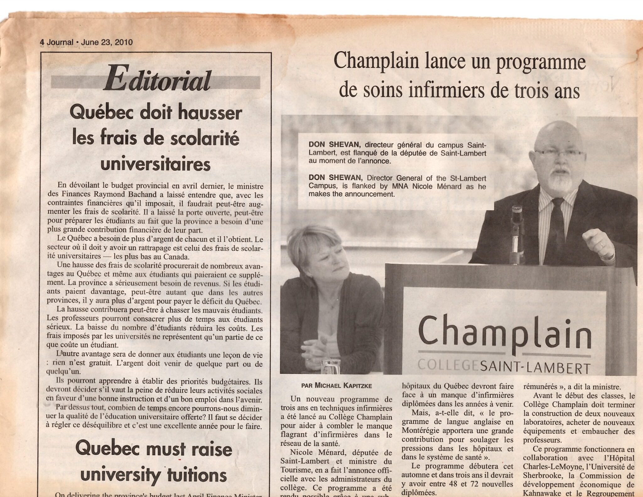 50th Anniversary Timeline - Champlain College - Saint Lambert